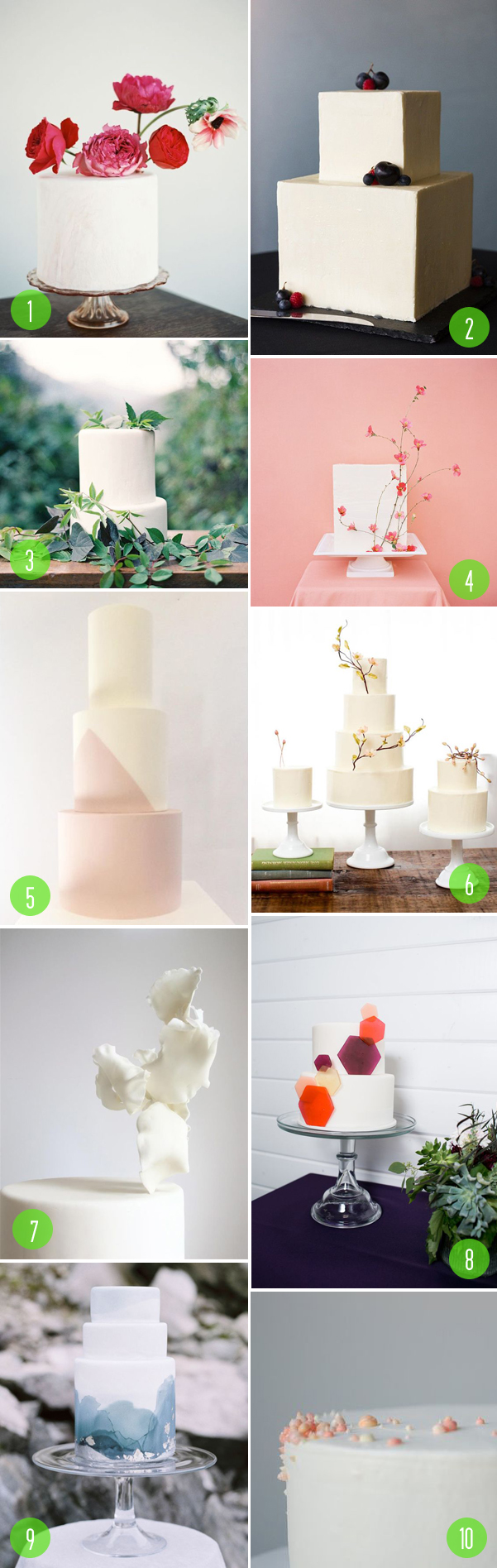 Top 10: Minimal wedding cakes - Brooklyn Bride - Modern Wedding Blog